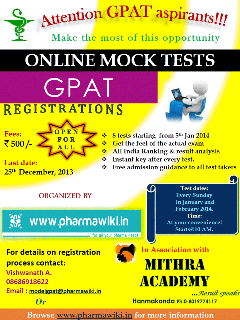 Gpat Online Test - Pharmawiki.in